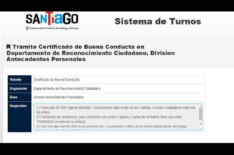 Los turnos para Certificados de Buena Conducta serán online - El ...