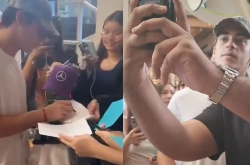 Franco Colapinto fue recibido por muchos fanáticos - El piloto ...