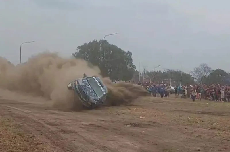 Una locura en el rally: quiso ganarle a su padre, casi volcó en una ...
