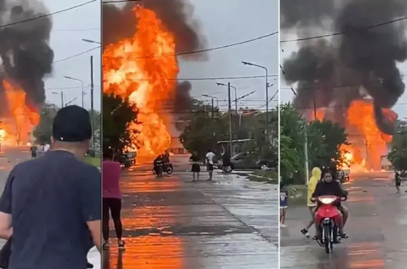 Máxima tensión en Tucumán: incendio de gran magnitud tras la explosión ...