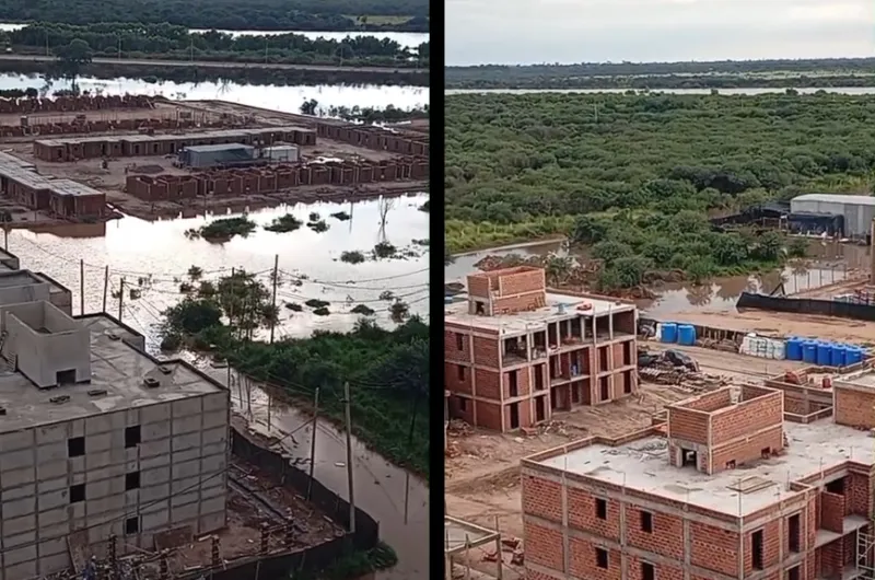 VIDEO | La crecida del río Dulce inundó sectores del complejo ...